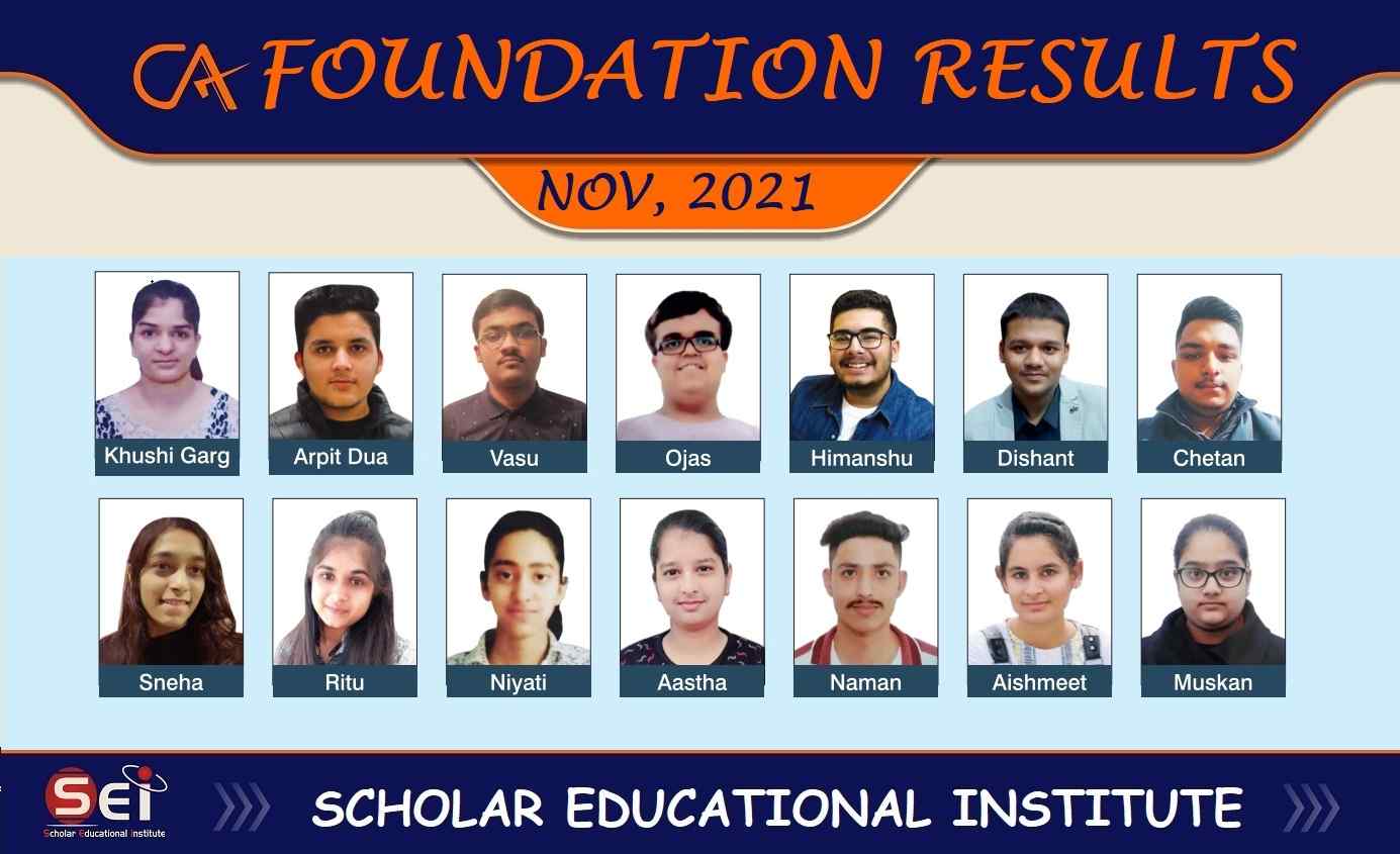 Top Achievers at Scholar Educational Institute | Success Stories of CA ...